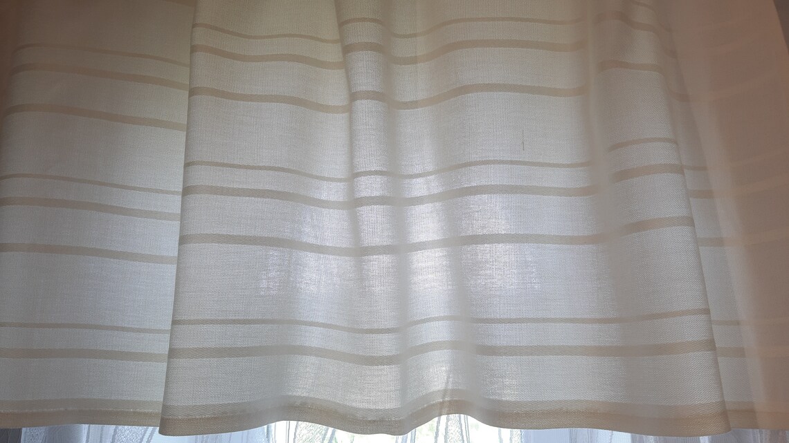 2 Pieces Cream Color Valance Curtains Vintage Kitchen Valance Room ...