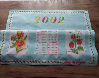 2002 Calendar Fabric - Etsy
