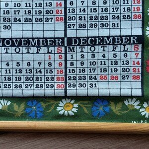 Collectible 1975 Year Calendar, Vintage Sweden Almedahls Calendar ...