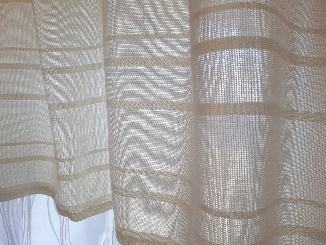 2 Pieces Cream Color Valance Curtains Vintage Kitchen Valance Room ...