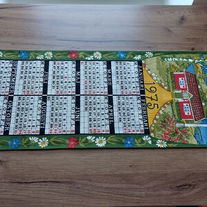 Collectible 1975 Year Calendar, Vintage Sweden Almedahls Calendar ...