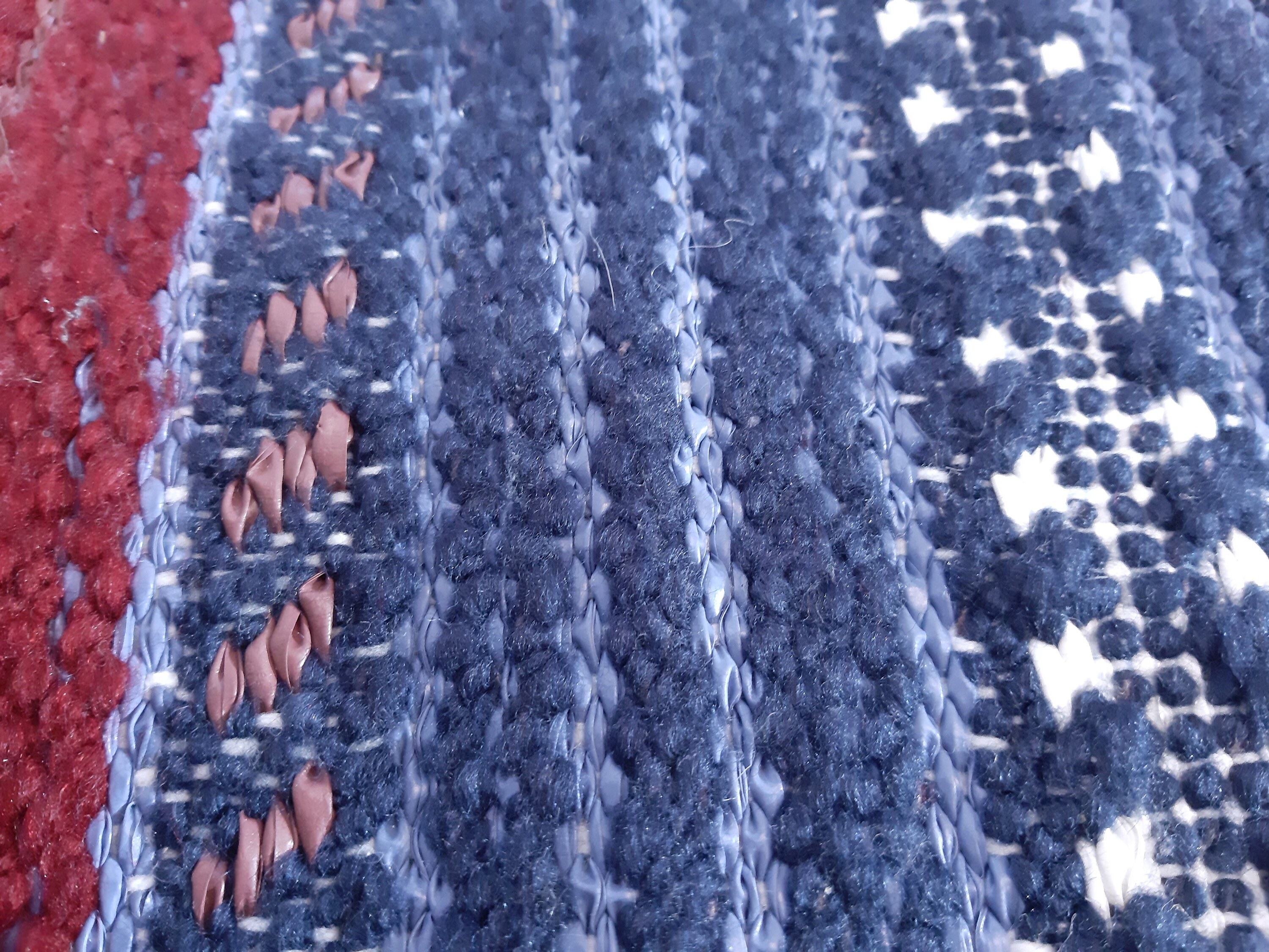 Large Handwoven Hand Made White Blue Red Rug Organic Swedish - Etsy