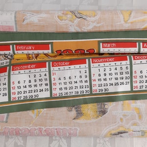 Vintage Australia 1982 Year Collectible Cotton Print Tea Towel ...