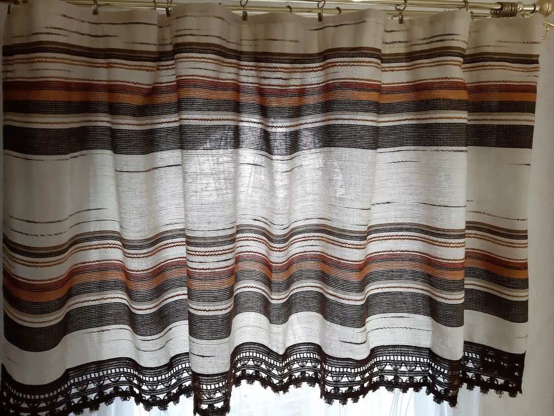 Cortina de cenefa acrílica tejida vintage, cortinas de cenefa ...