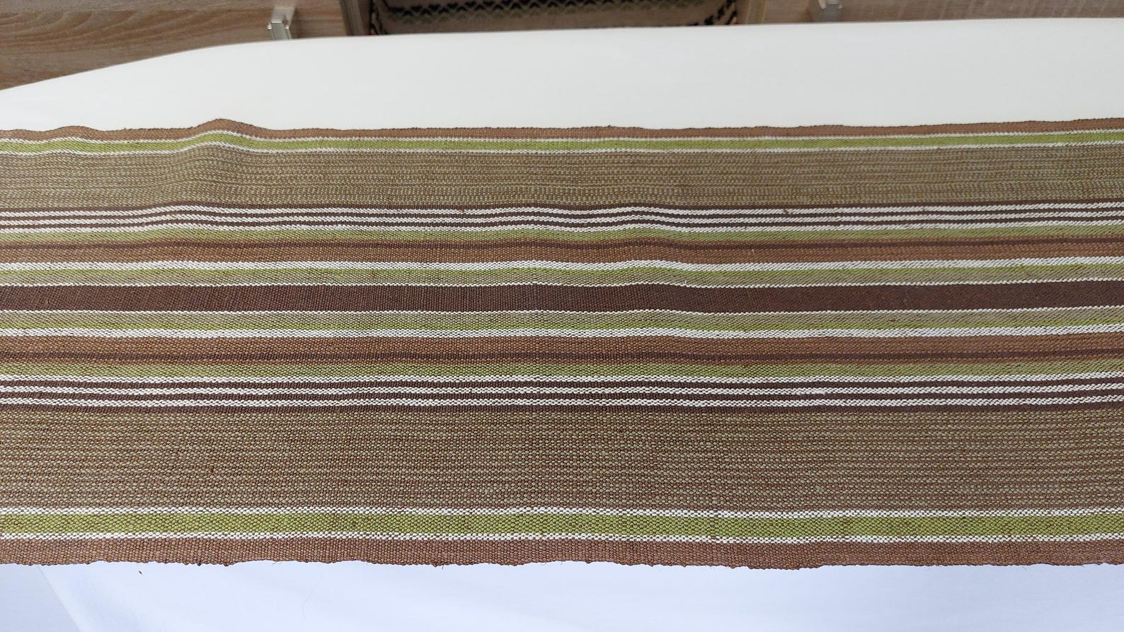 Vintage Striped Linen Cotton Table Runner – Scandinavian Textile (E7 ...