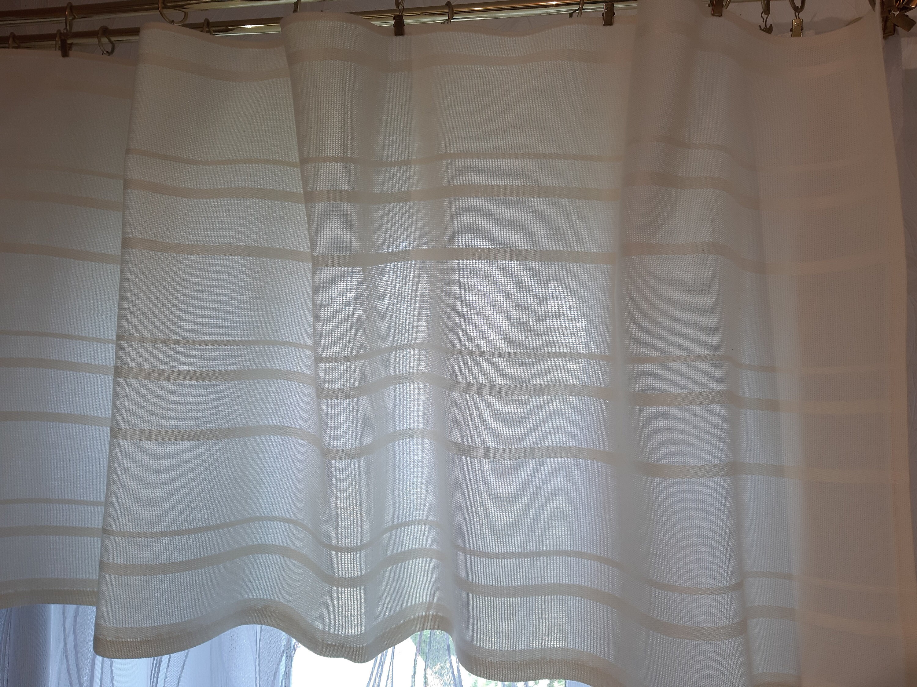 2 Pieces Cream Color Valance Curtains Vintage Kitchen Valance Room ...
