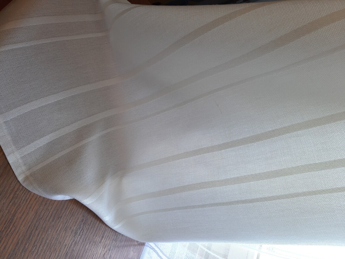 2 Pieces Cream Color Valance Curtains Vintage Kitchen Valance Room ...