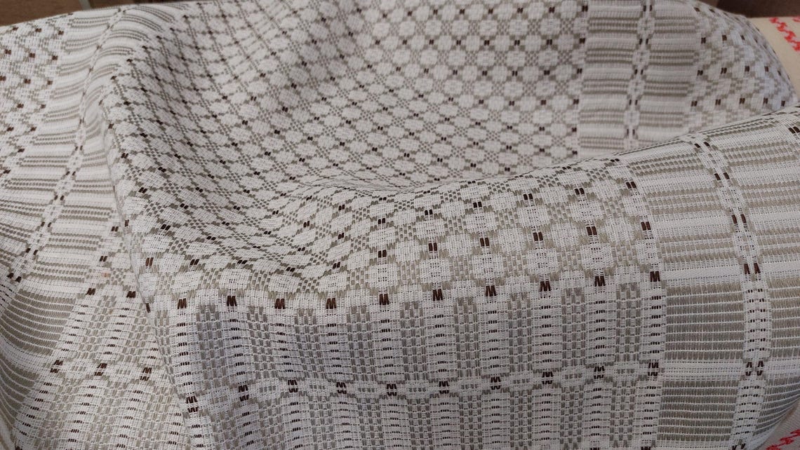 70s Scandinavian Small Tablecloth , Vintage Woven Large Table Mat ...