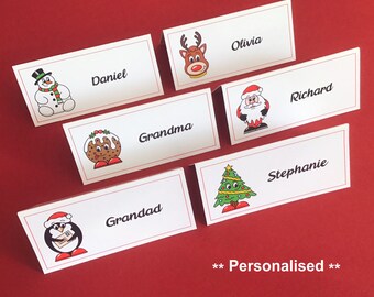 Christmas Name Place Cards - Etsy UK