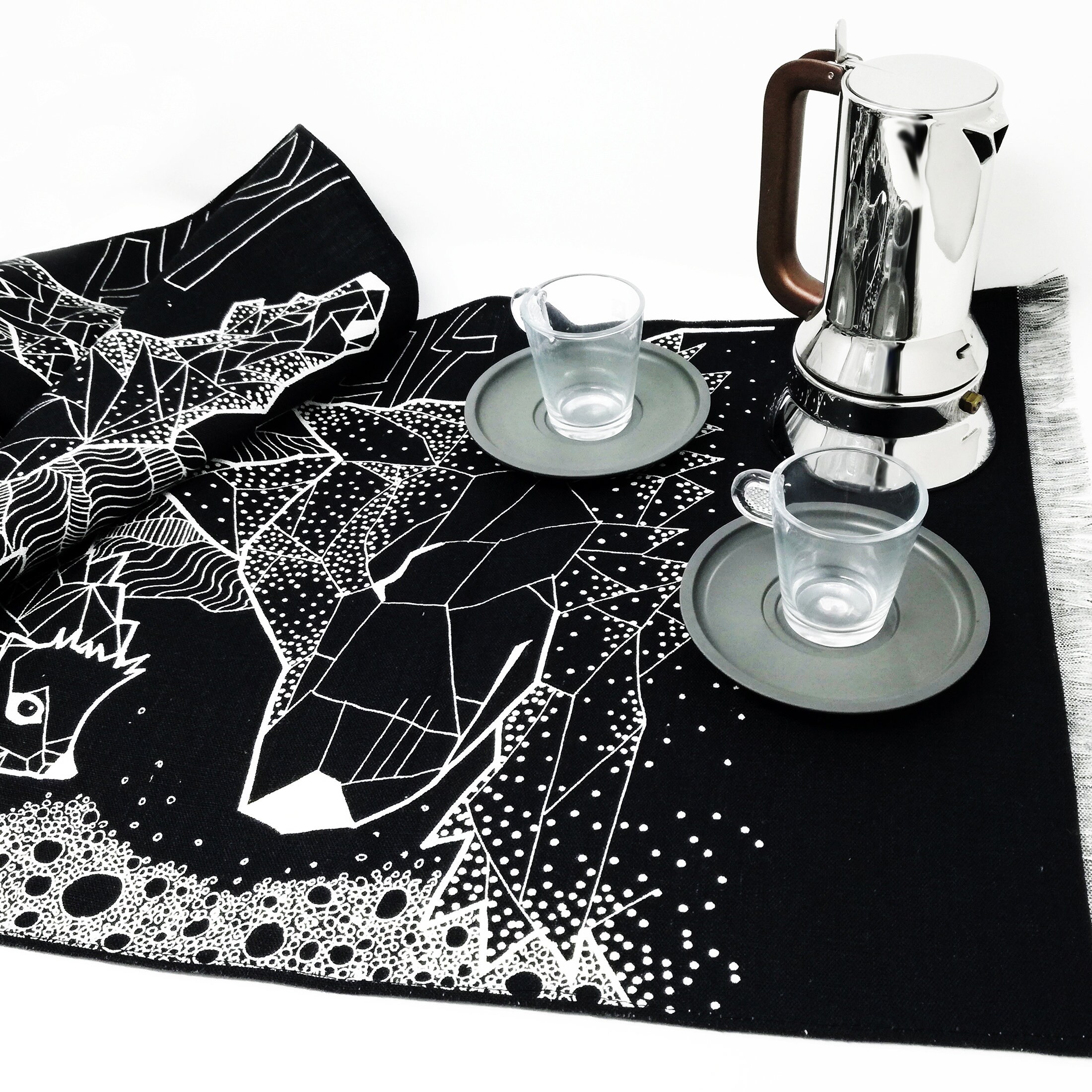 An Illustrated Table Stole Pure Linen Runner From the - Etsy UK