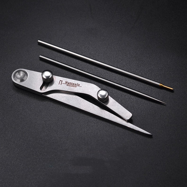Leather Craft Compass Divider Wing Nattools Silver Pen Scriber ...