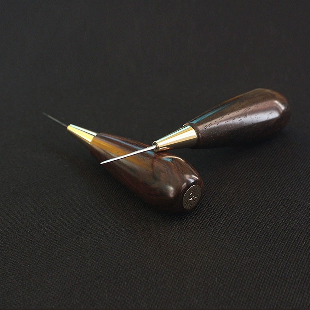 Leather Wood Handle Awl Punching Stitching French Awl Japanese Diamond ...