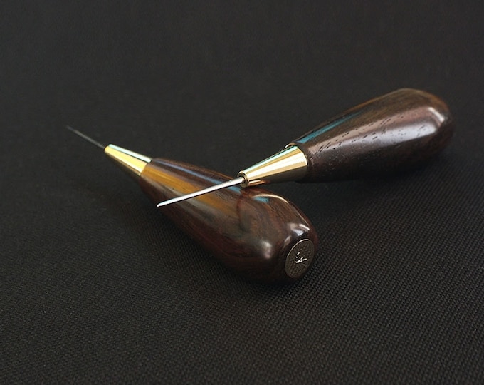 Leather Wood Handle Awl Punching Stitching French Awl Japanese Diamond ...