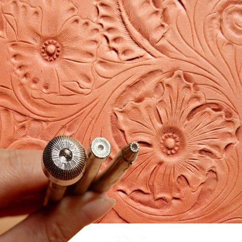Leather Carving Tools Kit Set DIY Craft Stamps Embossing | Etsy