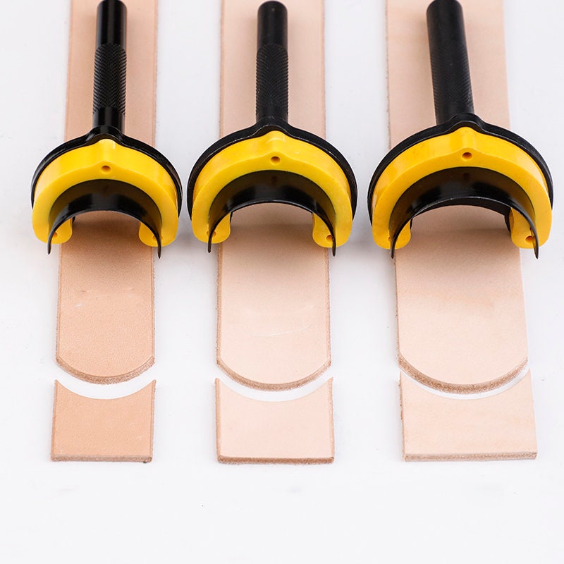 American Style Half-round Punch Sharp Circle Edge Cut Leather Wallet U ...