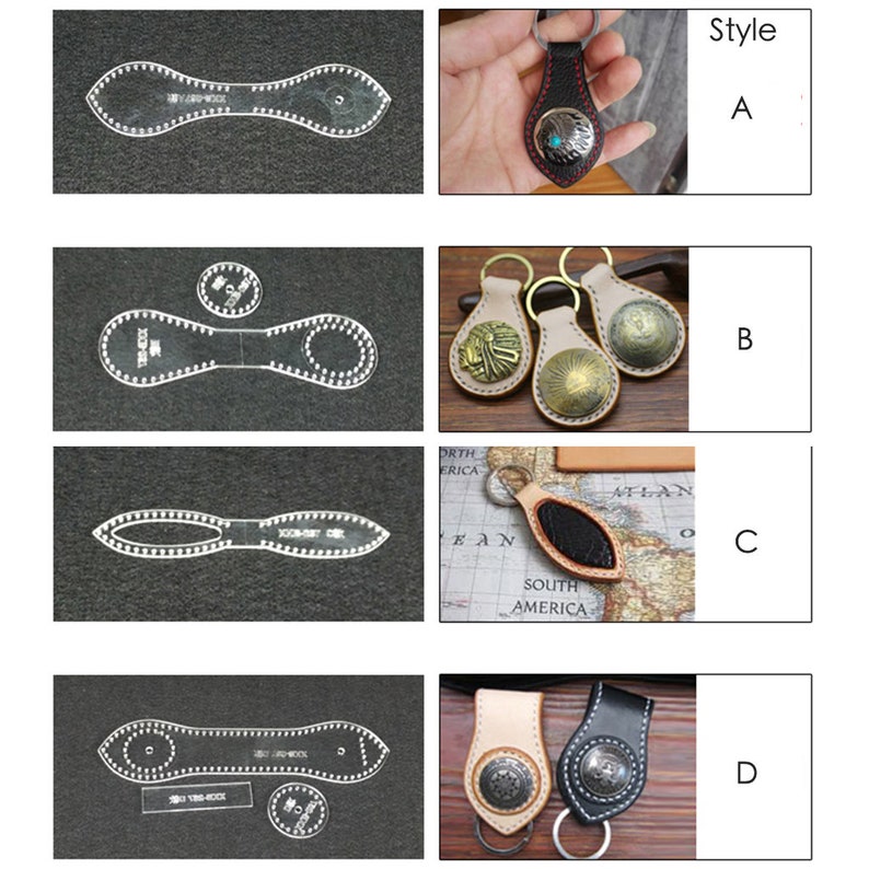 Leather Craft Letter Keychain Template Stencil Decoration - Etsy