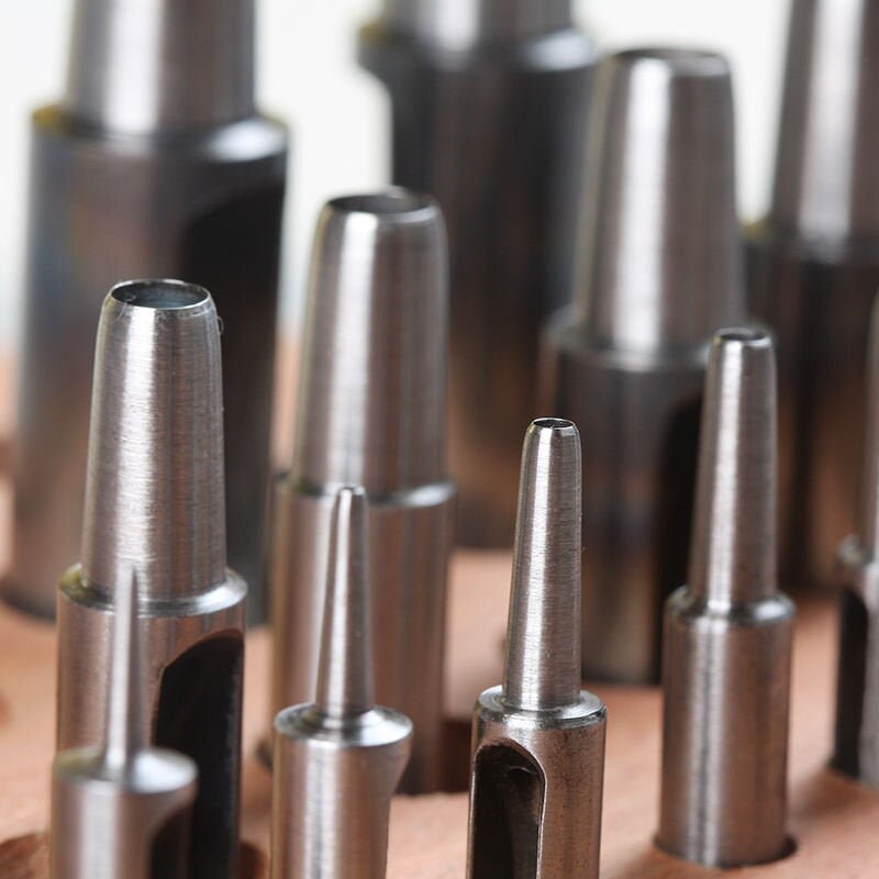 Set 1-10mm Round Steel Puncher, Spc Working Tool Cutting End Wallet ...