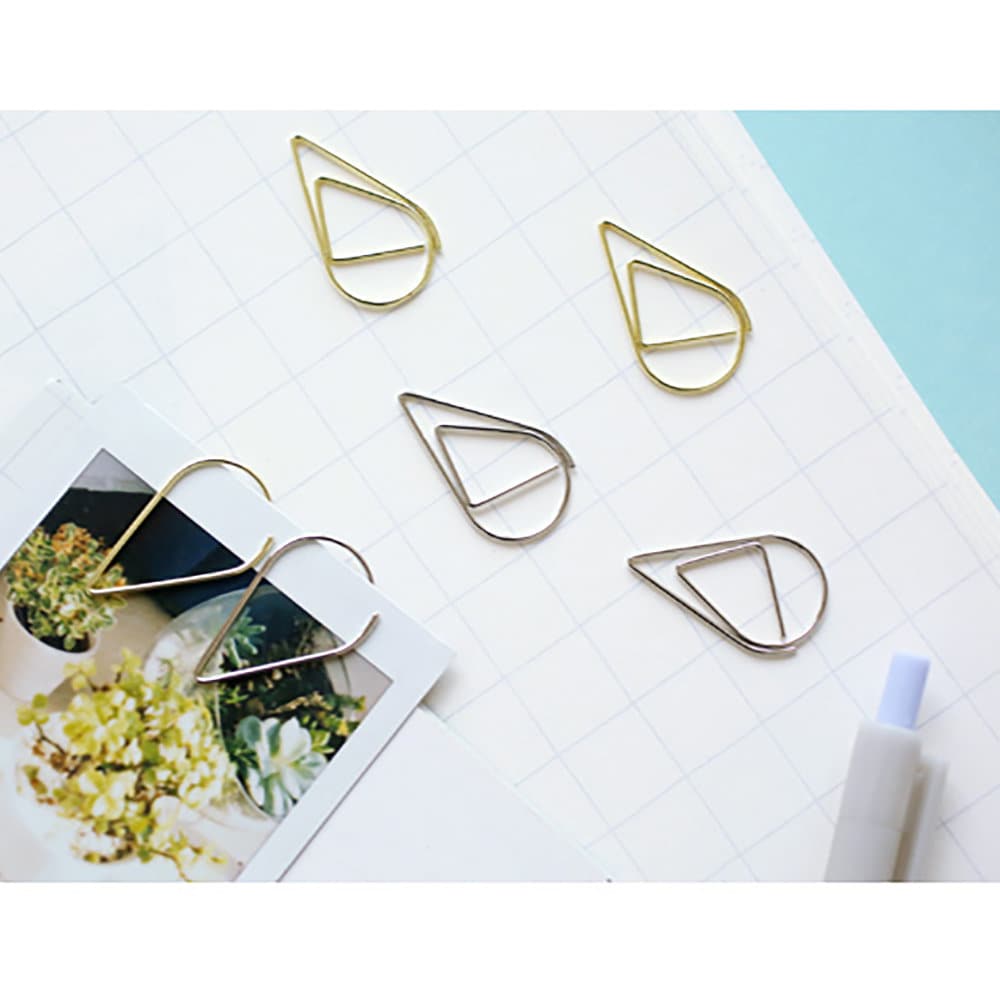 Gold Paperclips, Teardrop Paper Clip, Wedding Invitation Card ...