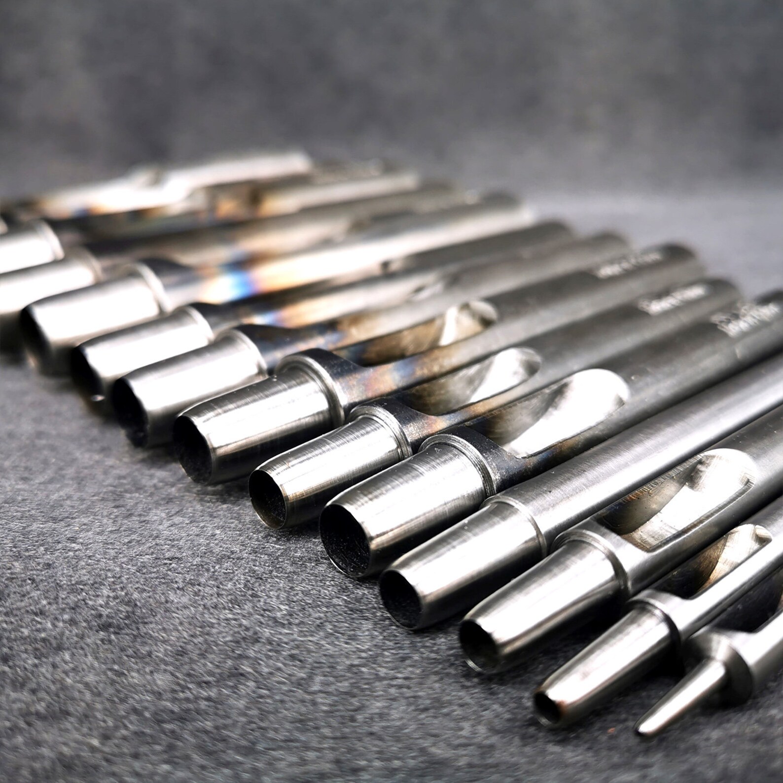 Set 1-10mm Round Steel Puncher, Spc Working Tool Cutting End Wallet ...