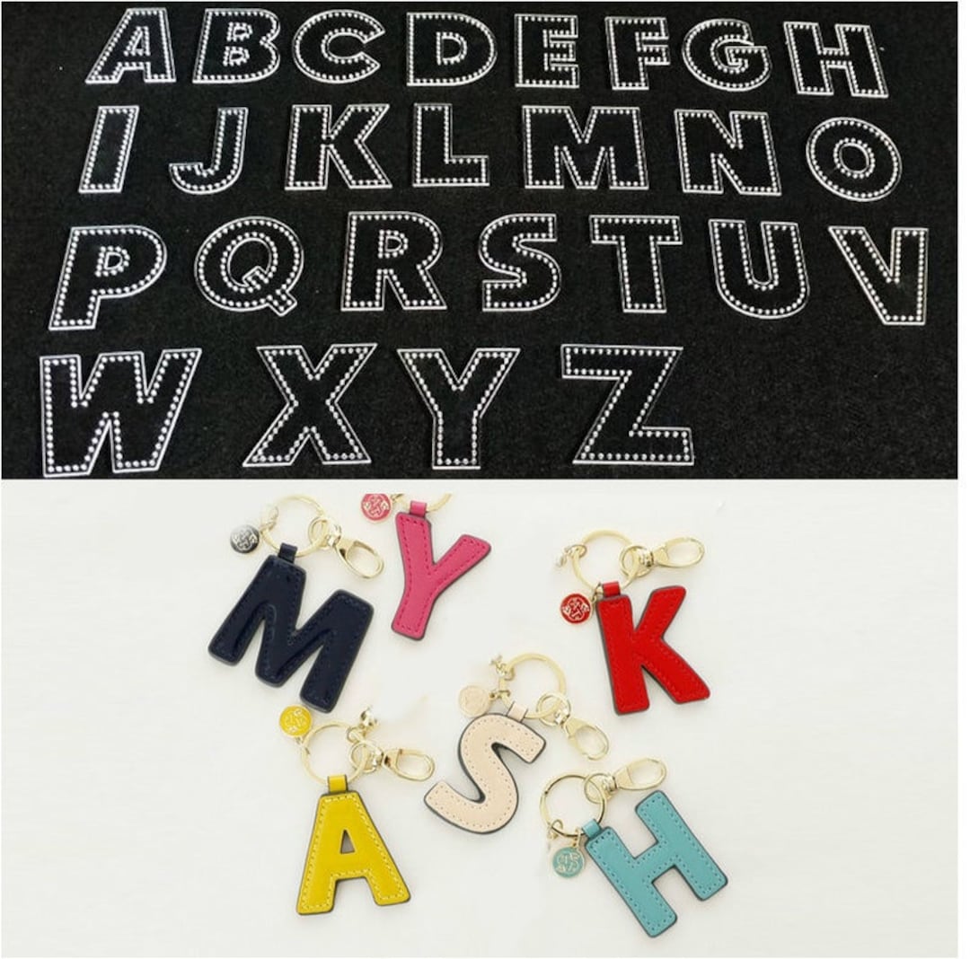Leather Craft Letter Alphabet Keychain Template Stencil Decoration ...