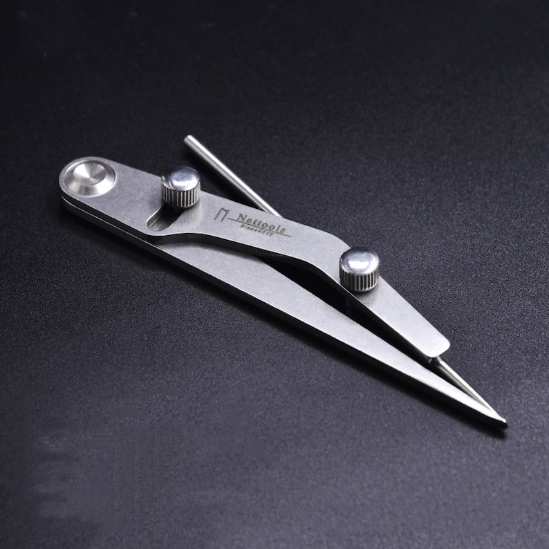 Leather Craft Compass Divider Wing Nattools Silver Pen Scriber ...