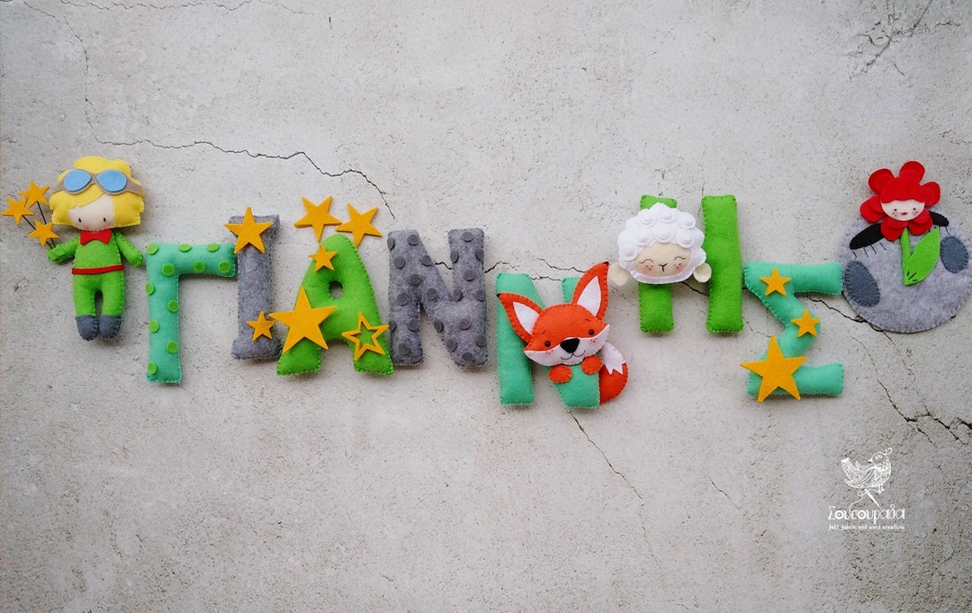 Felt Name Banner, Felt Little Prince Garland, Little Prince Garland ...