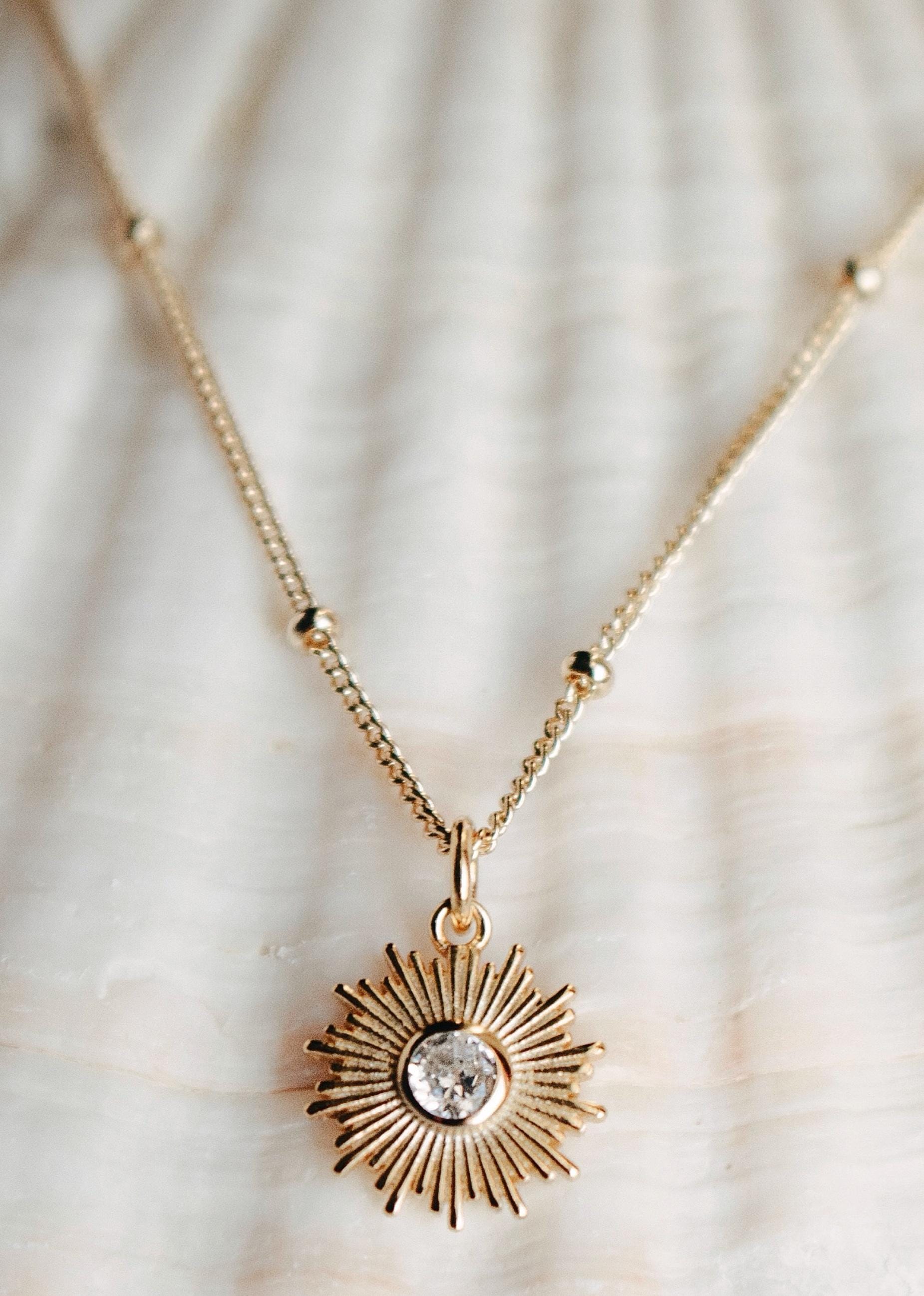14K Gold Over Sterling Monstrance Necklace | Eucharist | Catholic Gift ...
