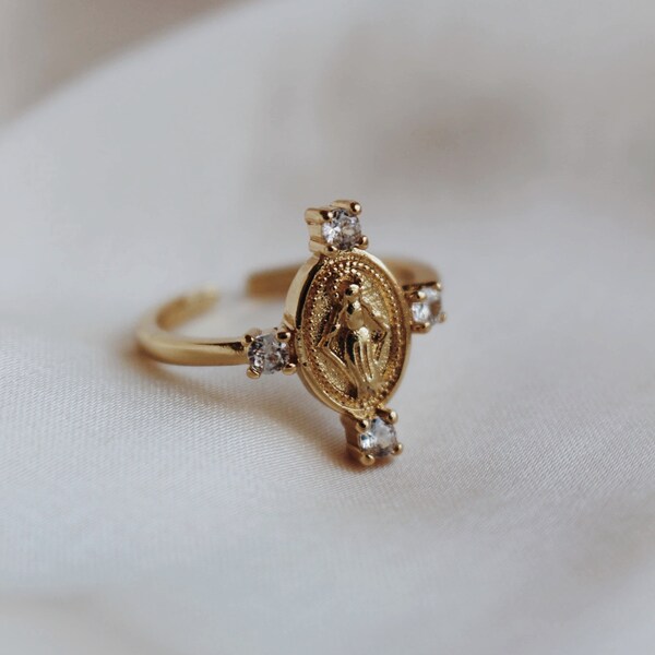 Virgin Mary Ring - Etsy