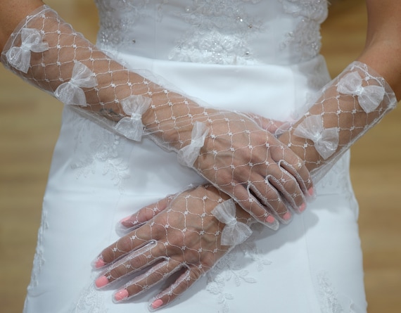 Women Wedding Gloves Bridal Evening Party Etsy UK