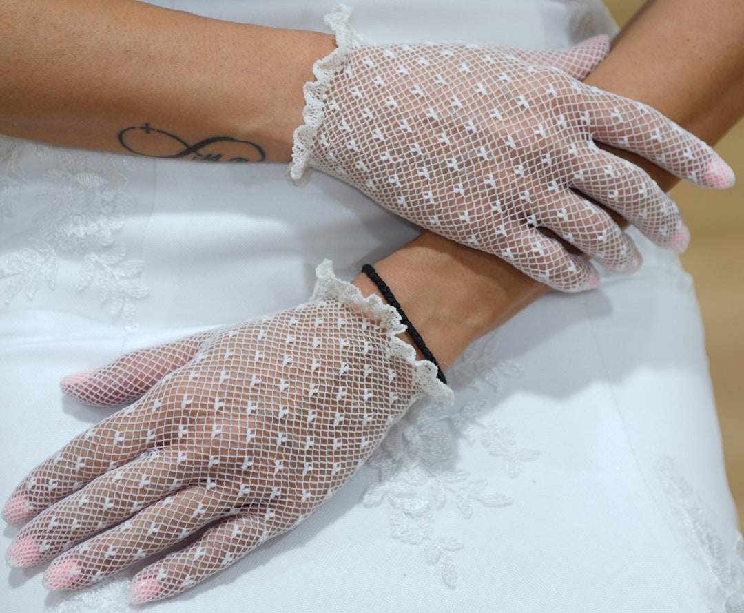 Women Wedding Gloves White Evening Party Bridal - Etsy
