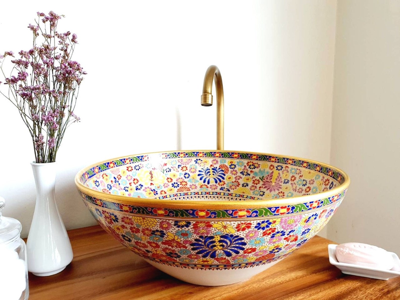 Lavandino in ceramica / lavandino da bagno / lavabo da banco / | Etsy