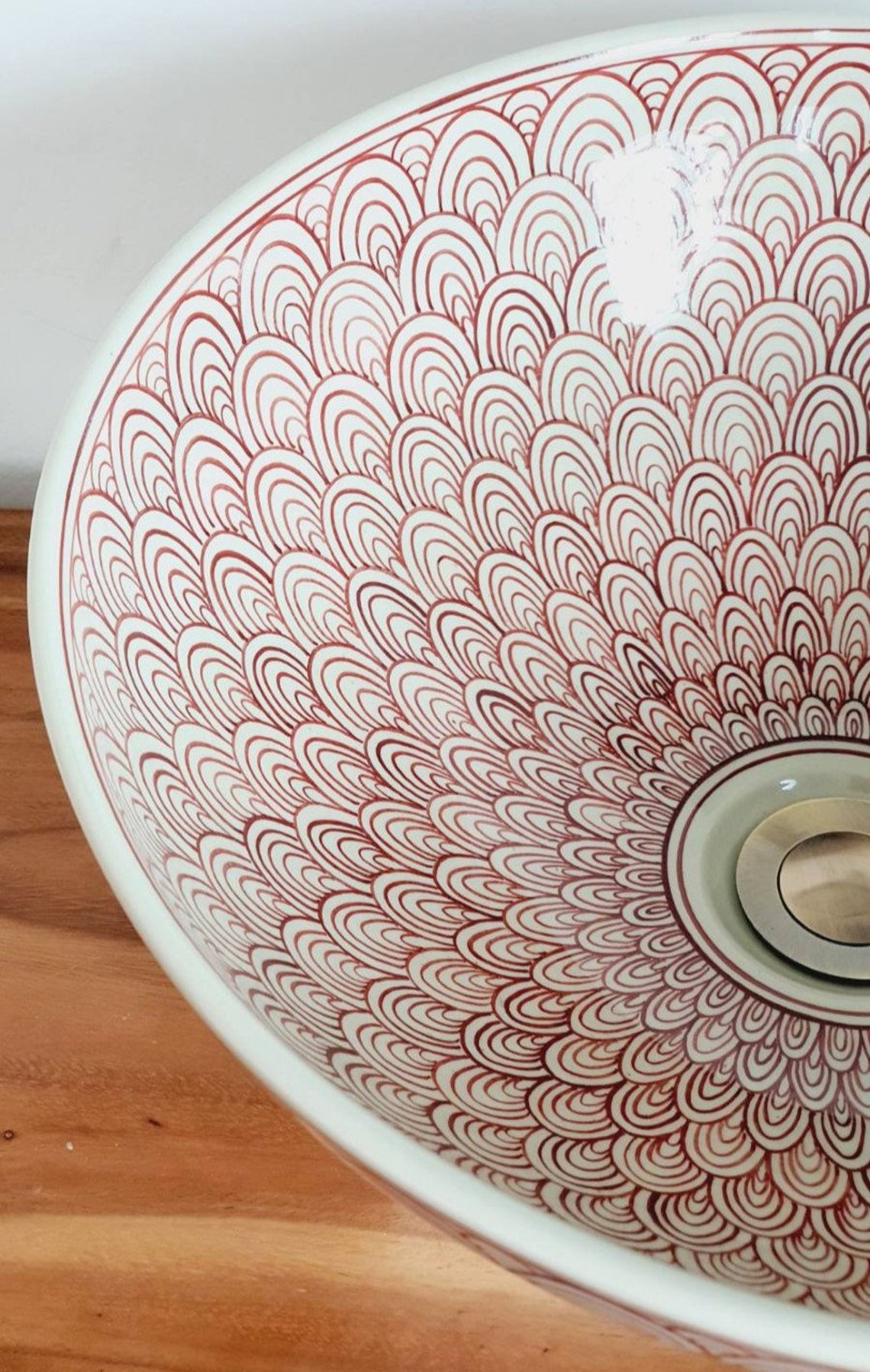 Ceramic Sink With Japanese Pattern / Bathroom Sink / | Etsy