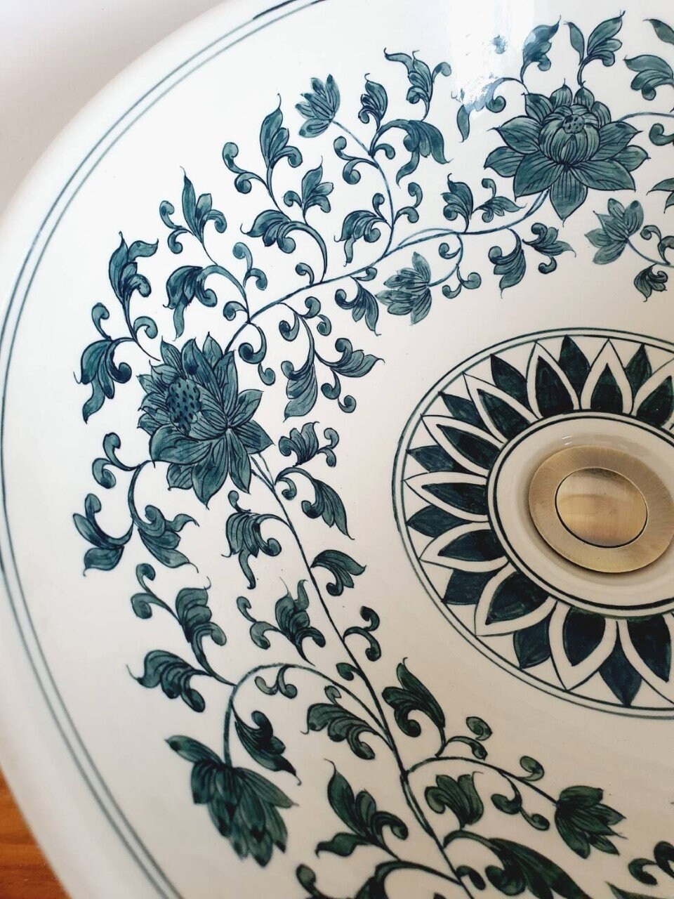 Ceramic Sink / Bathroom Sink / Countertop Basin / Hand Painted | Etsy