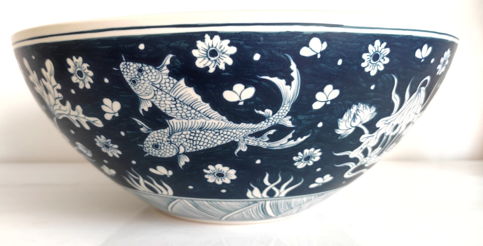 Koi Carp Fish Hand Painted Ceramic Sink / Bathroom Sink / - Etsy