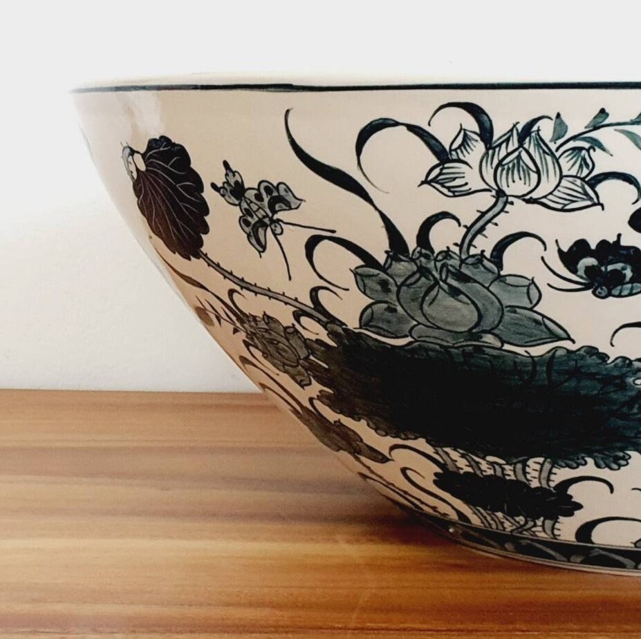 Ceramic Sink / Bathroom Sink / Countertop Basin / Hand Painted | Etsy