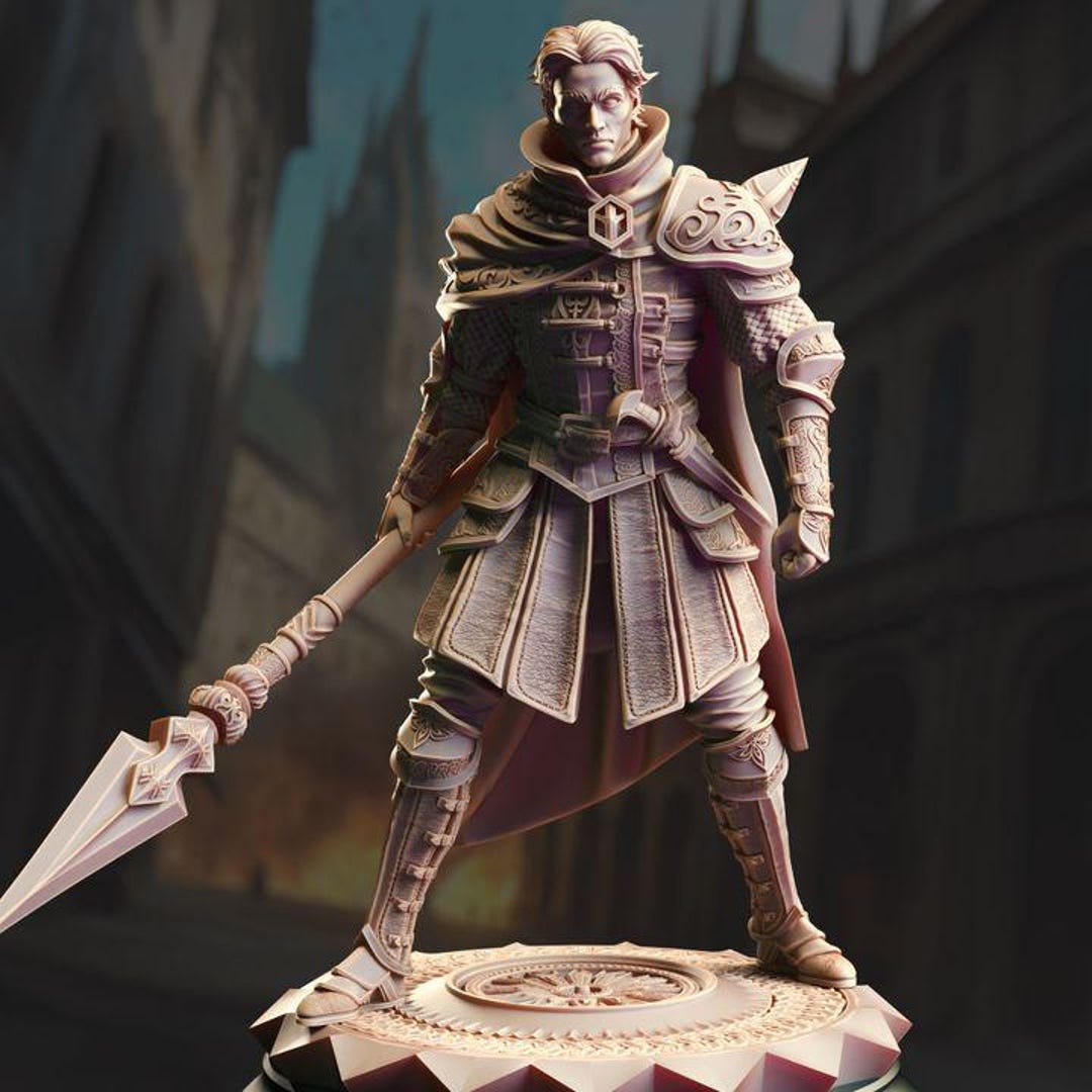 D&D, TTRPG - Human Spear Master - Korthis - Etsy