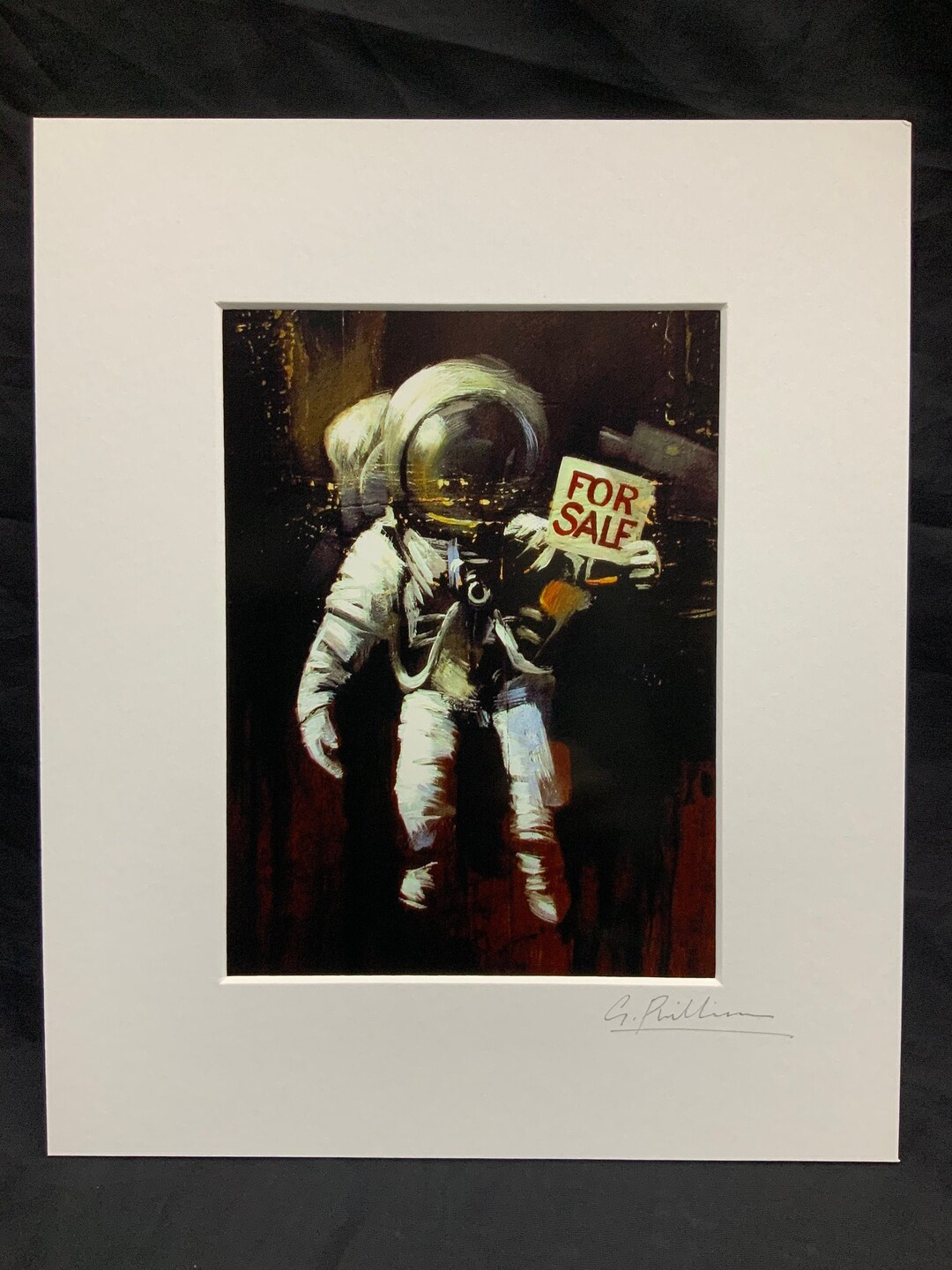 Signed and Mounted Print Spaceman for Sale - Etsy