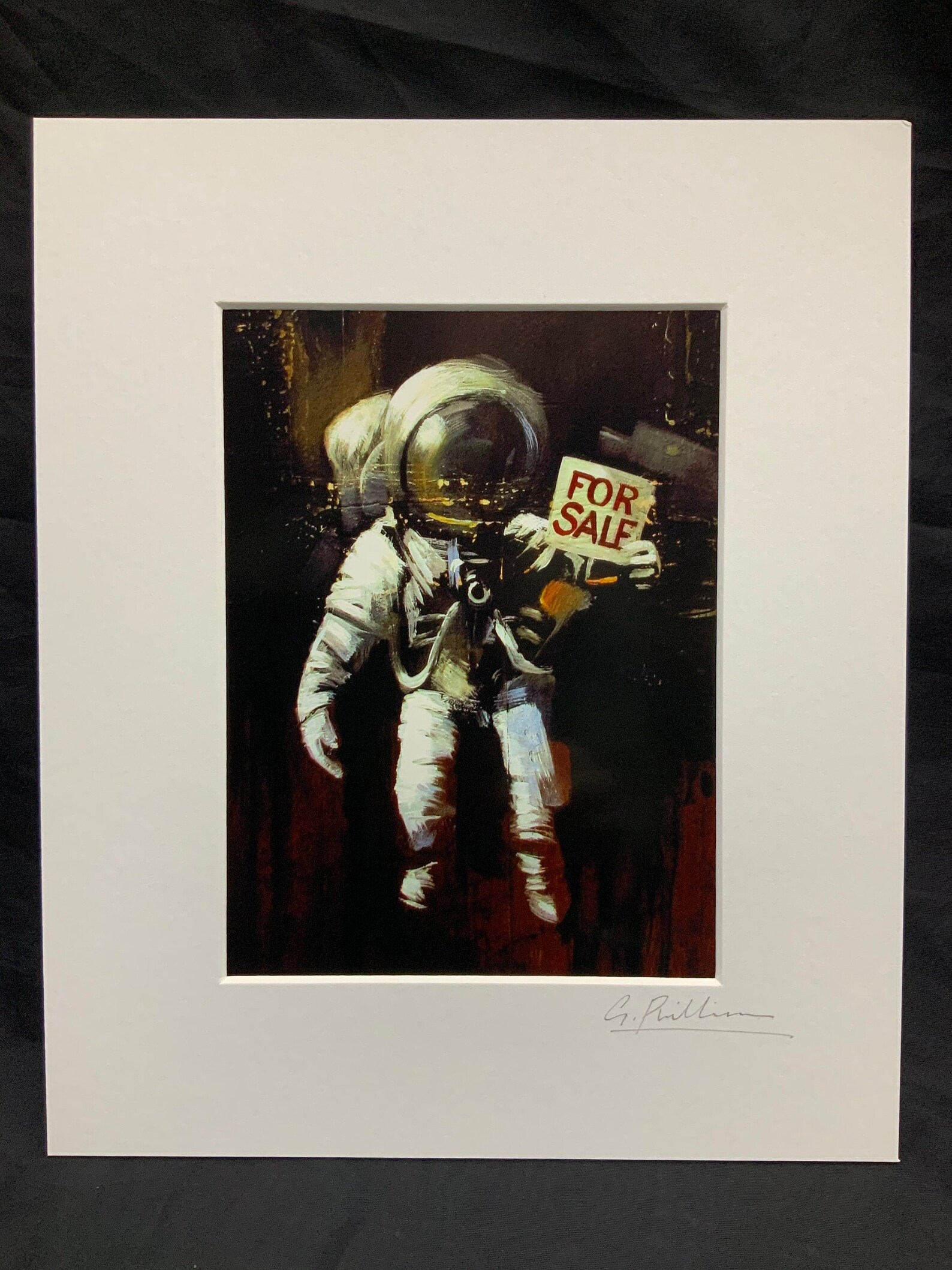 Signed and Mounted Print Spaceman for Sale - Etsy