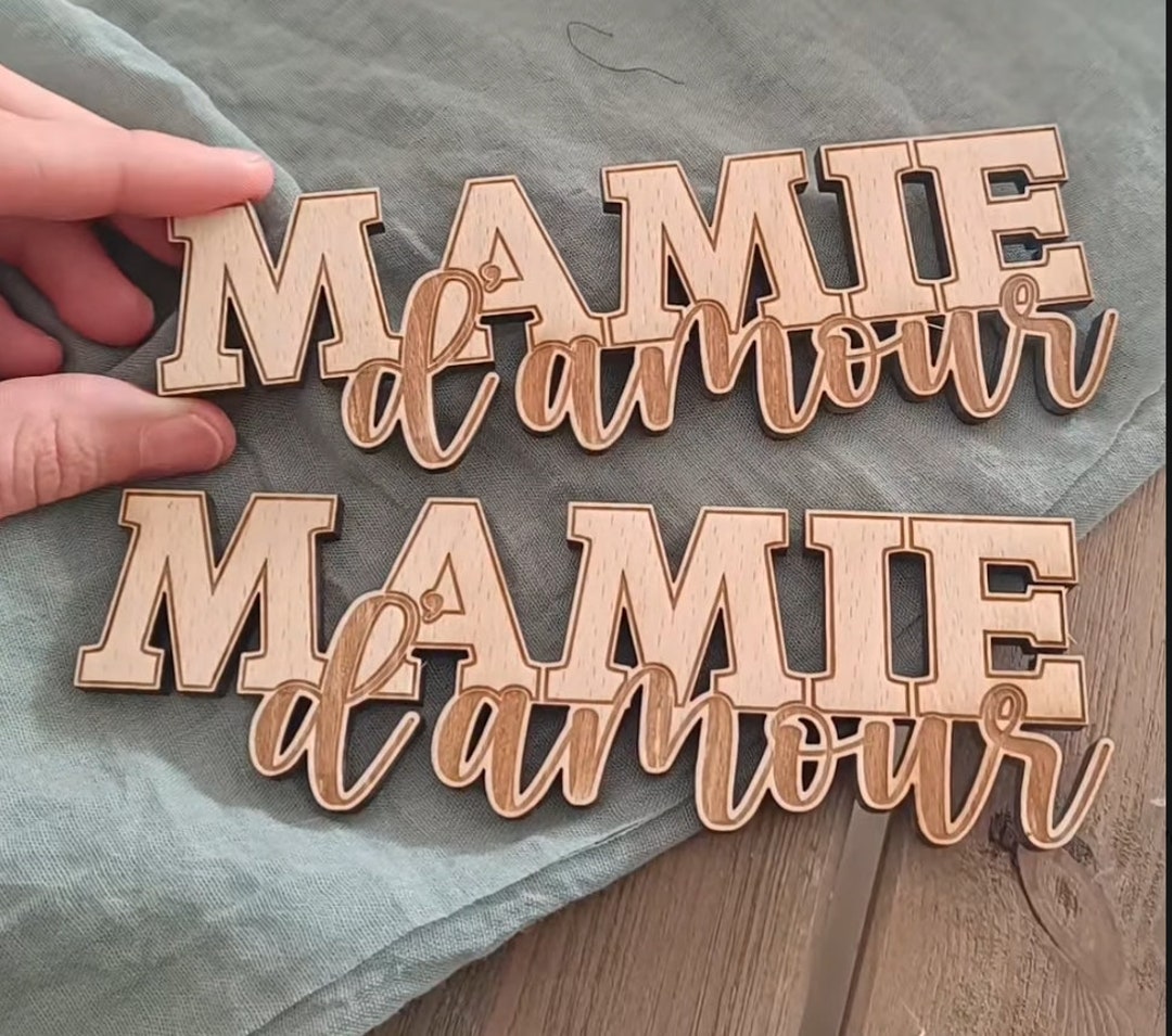 Wooden Love Magnet for Granny Mom Godmother Key Ring - Etsy