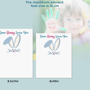 Some Bunny Loves You, DIY Easter Bunny Feet Print, Footprint Craft for ...