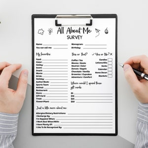 All About Me Survey, Coworker Questions Printable, Team Building ...
