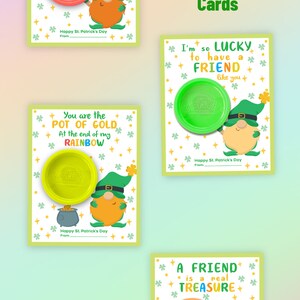 Gnome St. Patrick's Day Play-doh Cards Printable, Printable Class St ...
