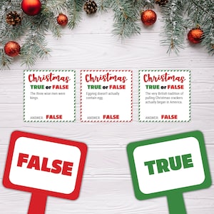 Christmas True or False Quiz, Christmas Facts True or False Game ...