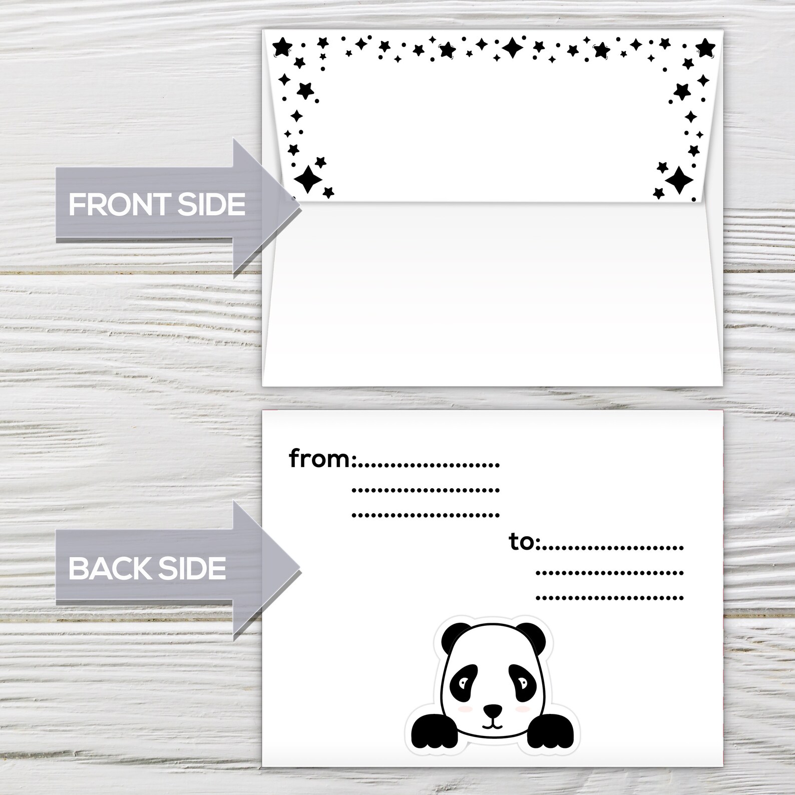 Cute Panda Card Printable I Love You to the Moon and Back - Etsy
