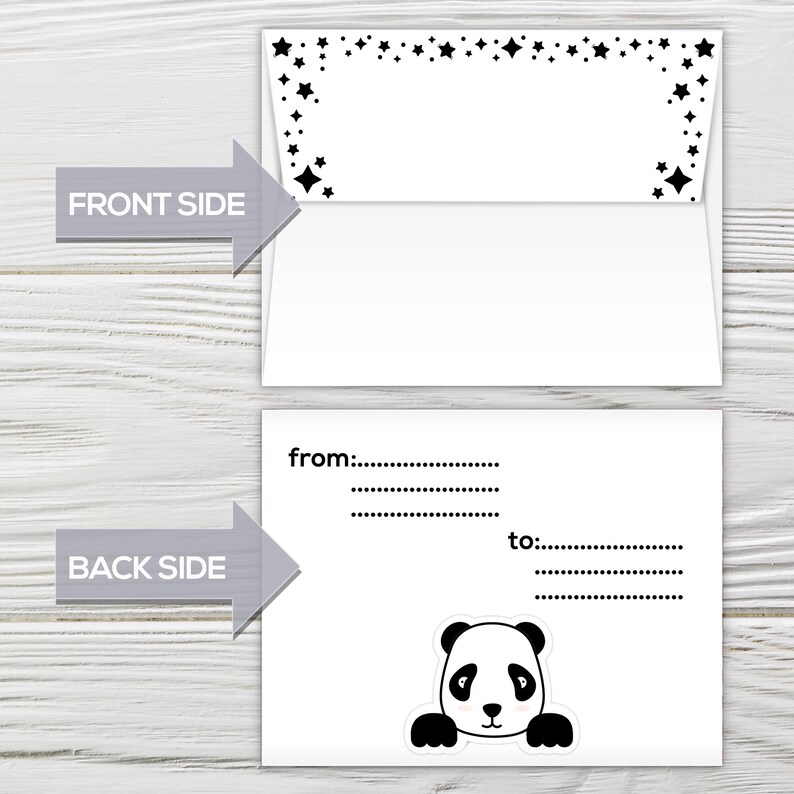 Cute Panda Card Printable I Love You to the Moon and Back - Etsy