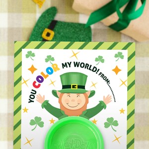 St. Patrick's Day Play Doh Cards Printable, Printable Class St Patricks ...