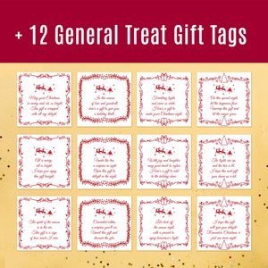 12 Days of Christmas Gift Tags, Printable 12 Days of Christmas Gifts ...