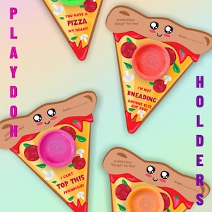 Pizza Play Dough Valentine Printable, Non-candy Valentine, Printable ...