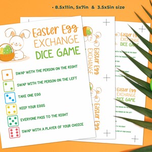 Easter Egg Exchange Dice Game, Easter Activity for Adults & Kids, Candy ...