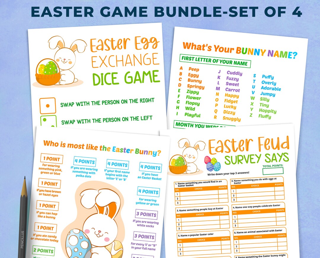 Easter Game Bundle, Easter Activity for Kids and Teens, Family Feud ...